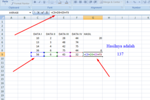 Cara menggunakan rumus excel sum, average, min dan max